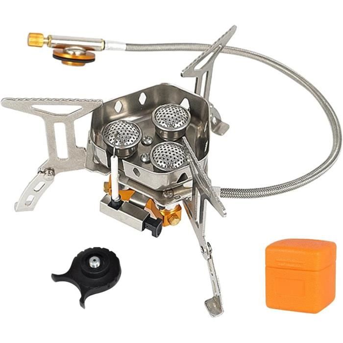 Mini réchaud à gaz de Camping Pliable avec Adaptateur Coupe-Vent ...