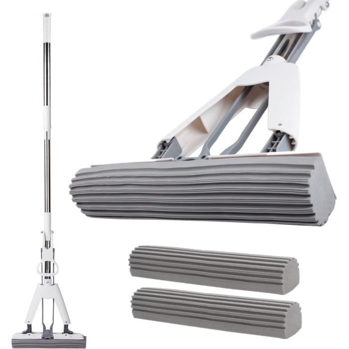 AJW-PVA Balai éponge Absorbant,Doble Face Super Absorbant manche ...