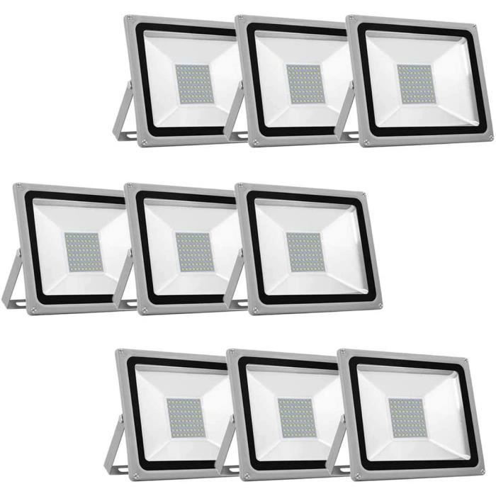 Extérieur Lampes de sécurité, 50W Projecteur LED IP65 étanche Spotlight ...