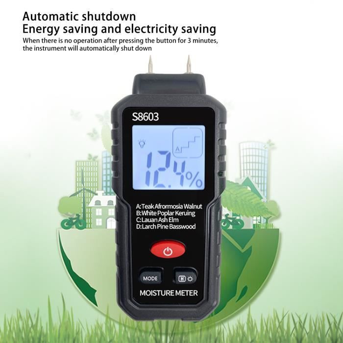 Humidimètre numérique WERr bois Numérique Bois Humidimètre ABS Bois ...