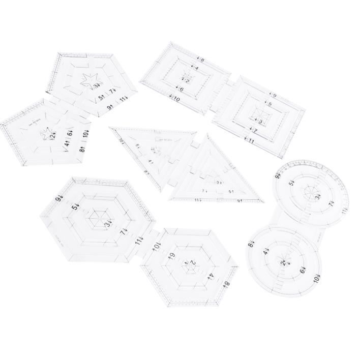 Kit de règle de Ensemble de règle de , règle de de 5 pièces, tissus d ...