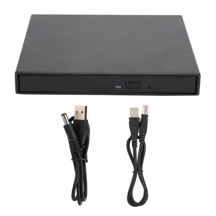Lecteur optique USB Plug and Play, lecteur DVD externe noir 13,9 x 13,5 ...