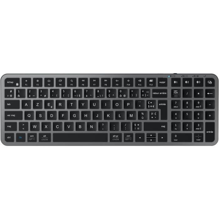 Clavier Bluetooth - ICLEVER - Rechargeable USB-C - Multi-appareils ...