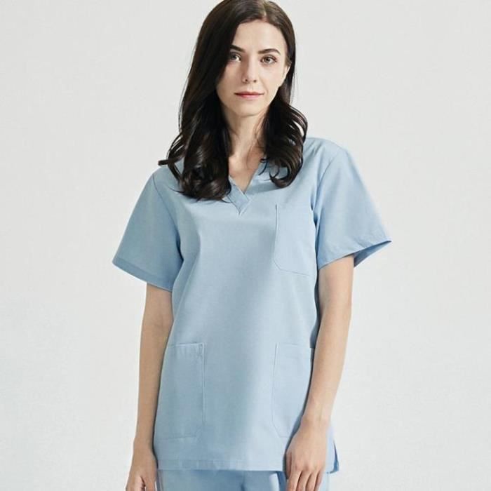 BLOUSE PROFESSIONNELLE Tshirt + Pantalon Uniforme d'infirmière Travail ...