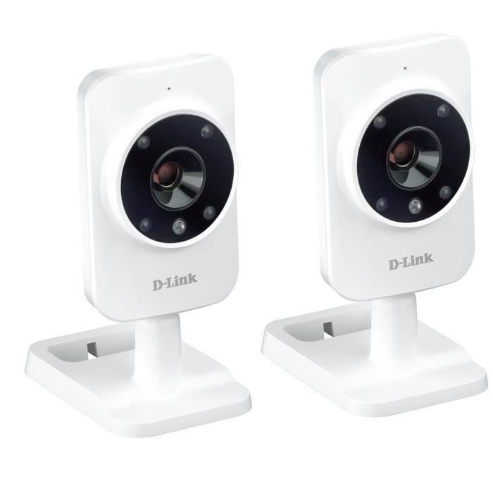 DLINK Pack 2 caméras de surveillance Mydlink Home IP HD Wi-Fi jour/nuit ...