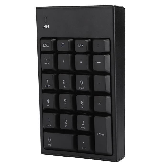 TMISHION Pavé numérique 2.4G USB Clavier numérique sans fil Portable 22 ...