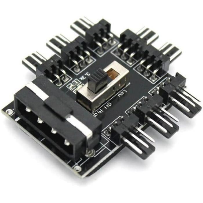 Controle Ventilateur Pc, Pwm Fan Controller, Hub Ventilateur Pc 3 Pin ...