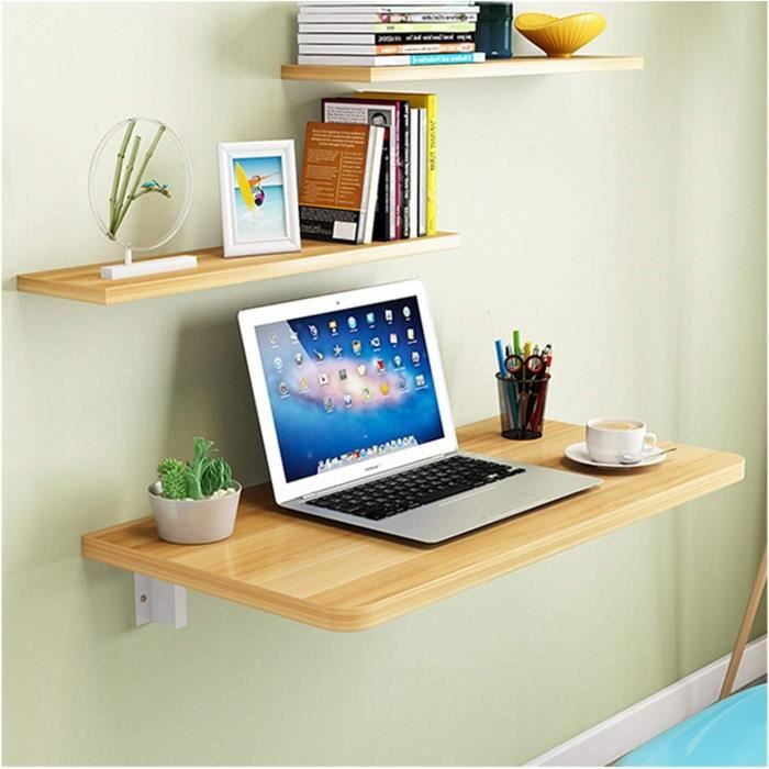 Table Murale Rabattable, Contre Le Mur Pendaison Bureau D'Ordinateur ...