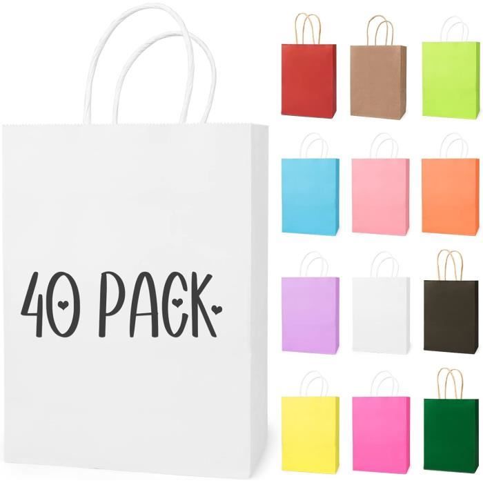 40 Sac Cadeau, Pochette Cadeau, Sac Kraft, Haute Qualité Sachet Bonbons ...