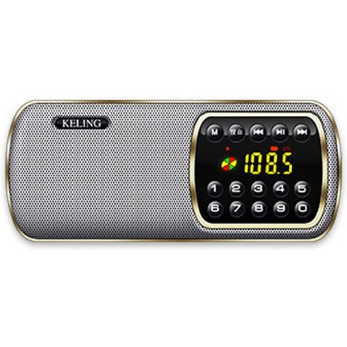 Radio réveil FM Portable, Radio numérique Rechargeable avec USB, haut ...