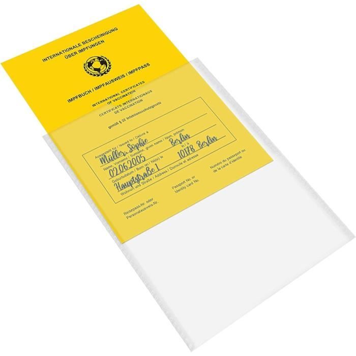 ® Lot De 10 Étuis De Protection Pour Carnet De Vaccination - Dimensions ...