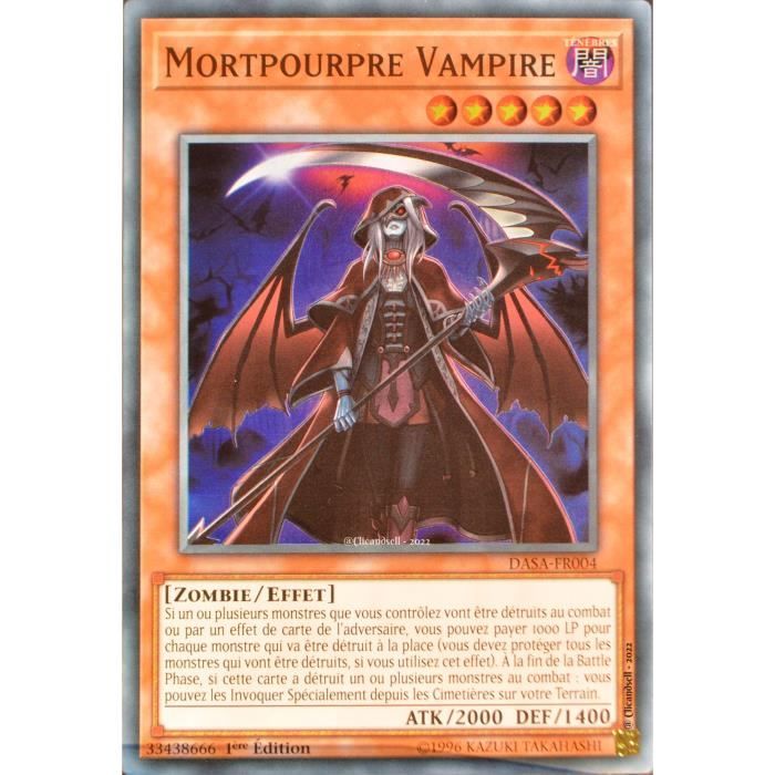 Carte YU-GI-OH DASA-FR004 Mortpourpre Vampire Super Rare NEUF FR ...