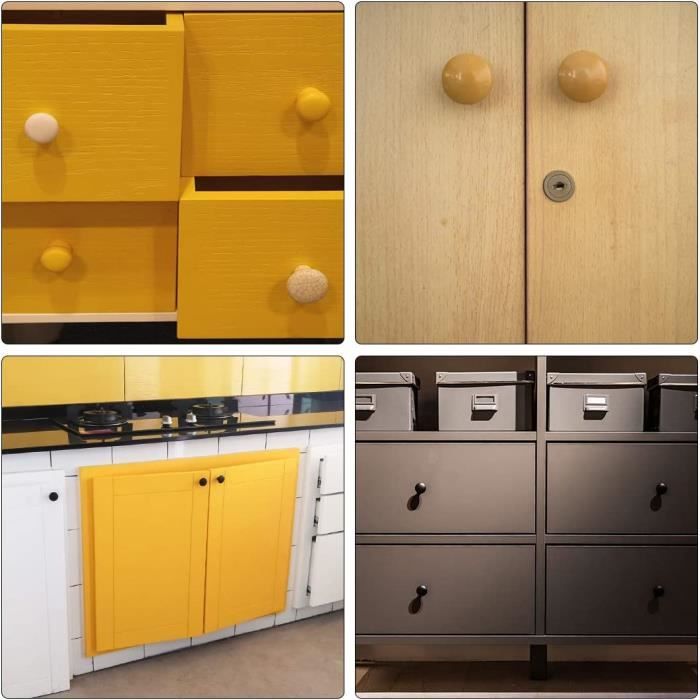 Meubles Tiroir Porte Cabinet Toilettes Bois Rond Bouton Poignée pour ...