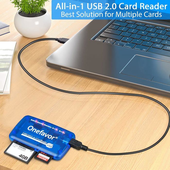 Smartmedia Lecteur De Cartes Tout-En-Un Usb Universel Multi-Cartes Slim ...