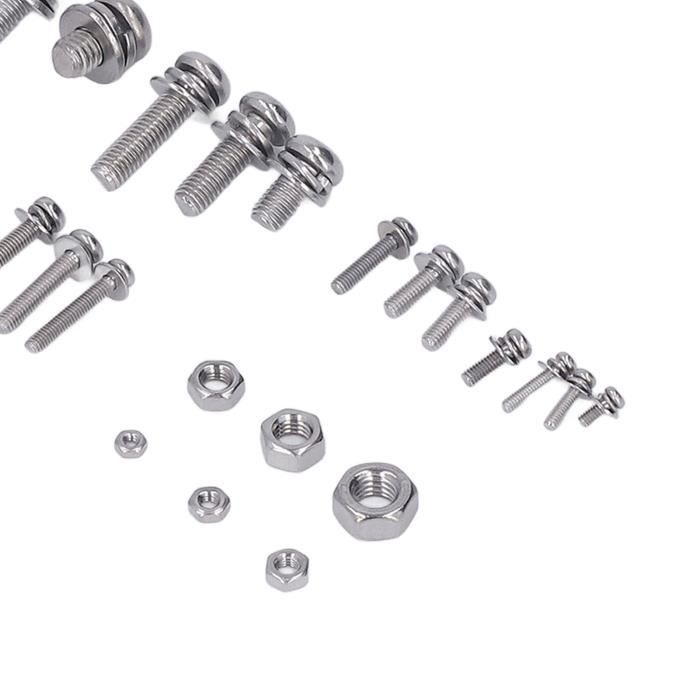 Omabeta Kit de rondelles d'écrous à vis Kit d'assortiment de vis à tête ...