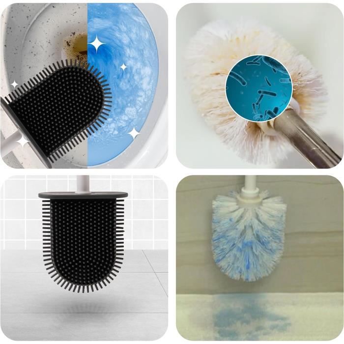 +30 Club Brosse De Toilette En Silicone - Lot De 2 Brosses De Toilette Haut De Gamme- Brosse ...