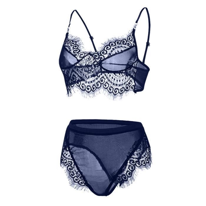 Sous Vêtement Sexy En Dentelle Soutien Gorge Creux Sexy Avec Boucle Arrière Sous Vêtement