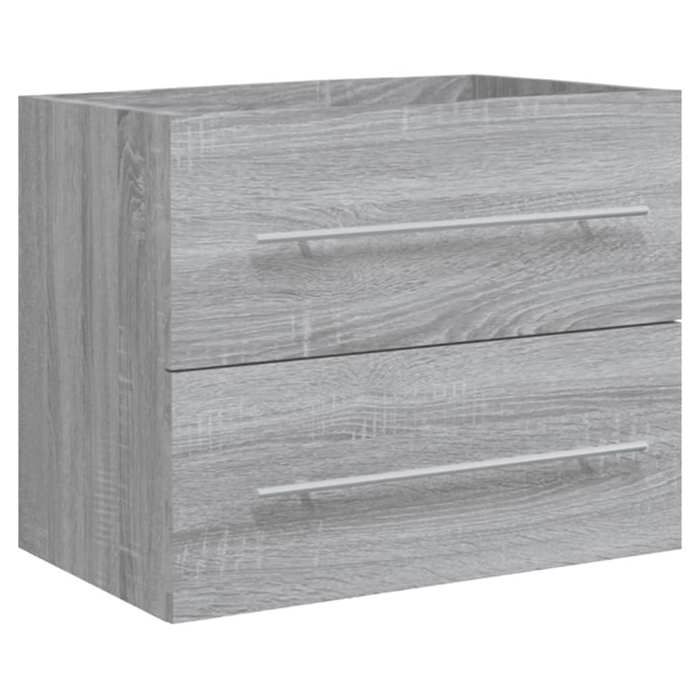 (5264)Moderne Meuble lavabo avec bassin intégré Sonoma gris Bois d ...