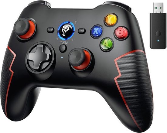 Manettes PC PS3 sans Fil Rechargeable, 9013PRO Manette Switch Pro sans ...