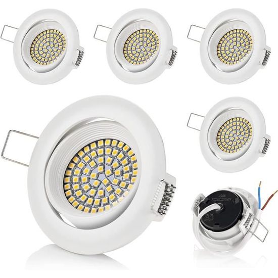 ǁ Lot De 6 Spots Encastrables Led Métal 230v 330 Lumens 3 5w