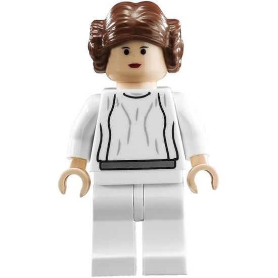 Mini-Figurine LEGO Star Wars - Princess Leia - Blanc - Produit Original ...