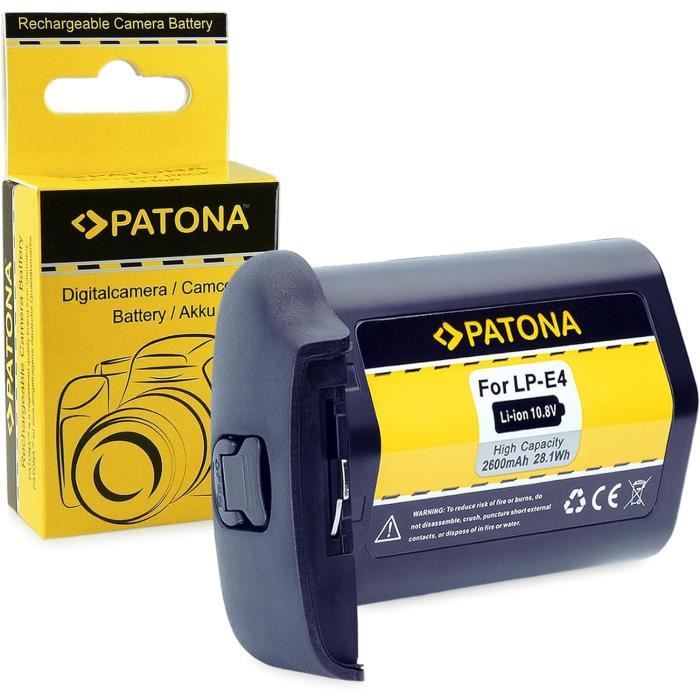 Batterie LP-E4 Compatible avec Canon EOS 1Ds Mark III, 1D Mark III-IV ...