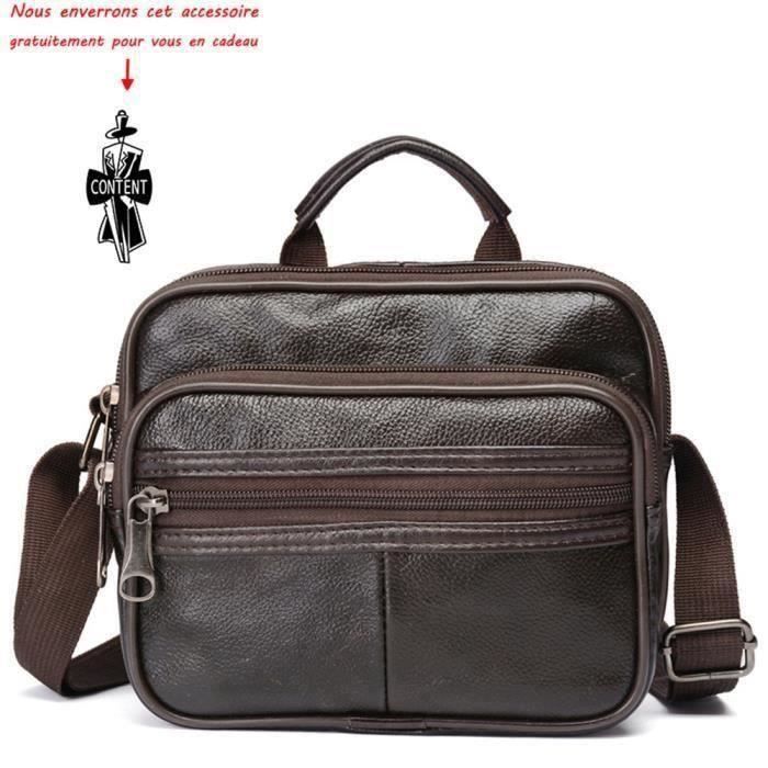 Sac Sacoche Bandoulière Grand Modèle Homme Cuir Vé Cdiscount