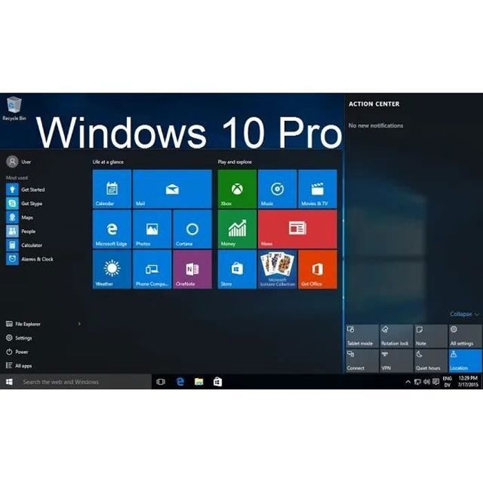Windows 10 PRO Version Téléchargeable Envoi Colis Express - Cdiscount Informatique