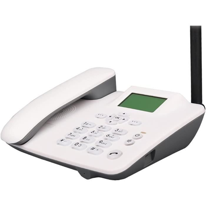 Téléphone Fixe de Bureau avec Carte SIM quadribande sans Fil avec Radio ...