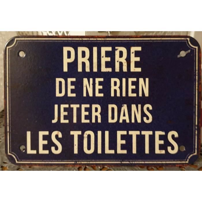 Plaque de porte « priere de ne rien jeter dans les toilettes » 12*8 cm ... Plaque de porte « priere de ne rien jeter dans les toilettes » 12*8 cm ...