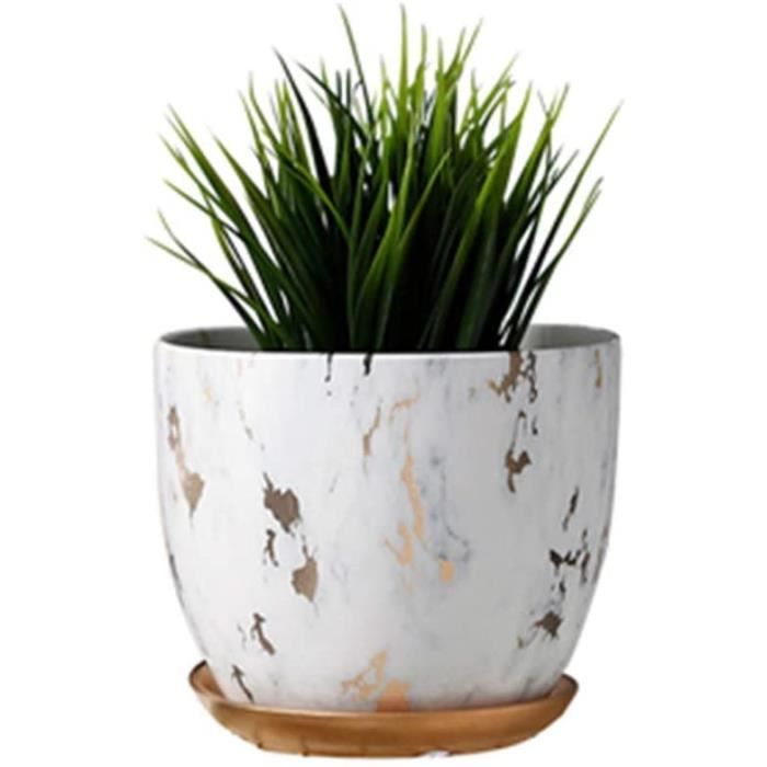 Tenloy Pot de fleurs en marbrede style nordique moderne en céramiquepot ...