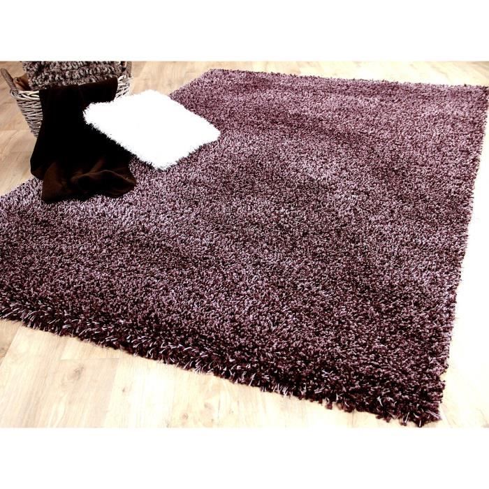 Luxury - Tapis Shaggy à poils longs - Violet [160x230 cm] - Cdiscount Maison
