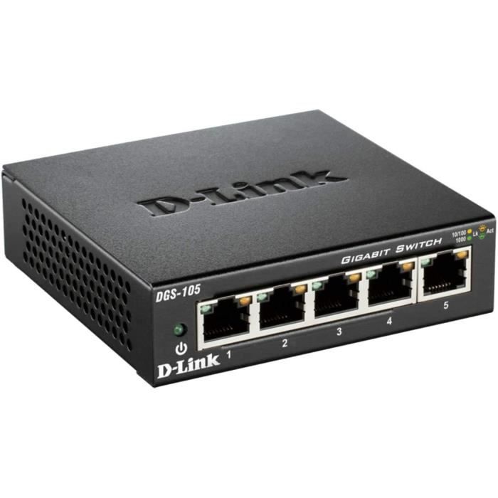 Switch 5 Ports Gigabit Metallique 10-100-1000mbps - Idéal Partage de ...