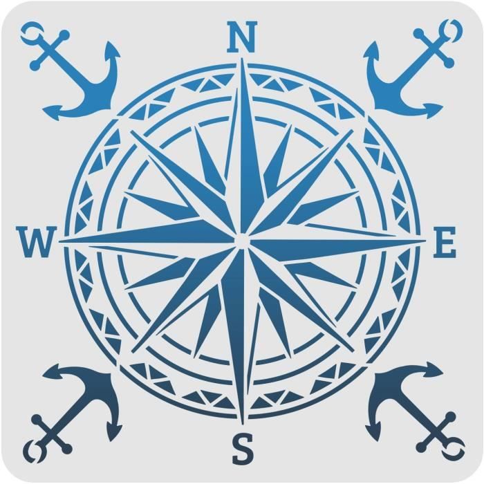 Boussole Gabarit 30x30cm Plastique Boussole Dessin Peinture Pochoirs ...