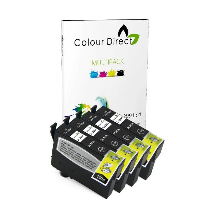 ColourDirect - 4 X 2991 ( Noir ) cartouches d'encre - 29XL Pour Epson ...