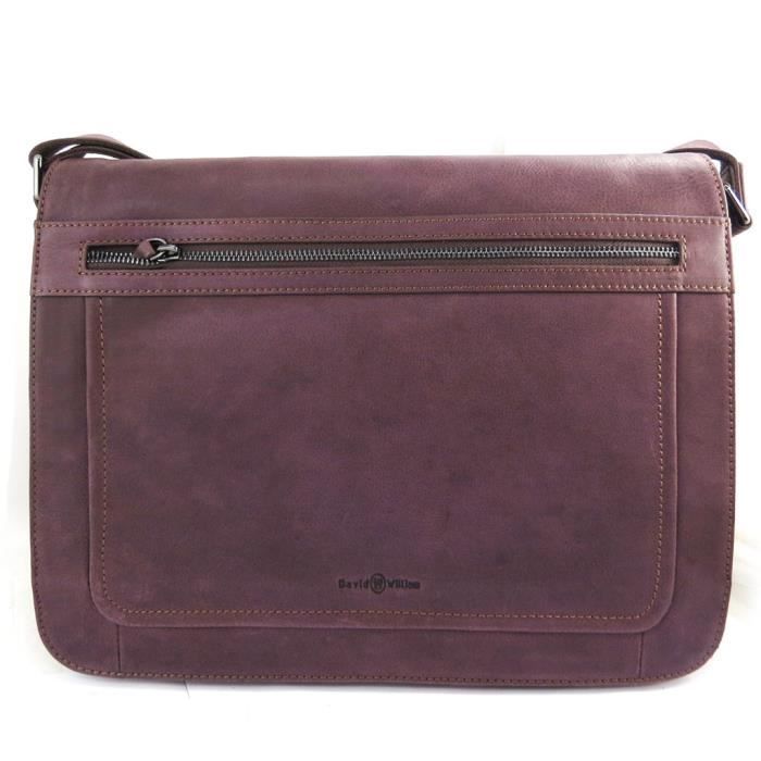 Sacoche cuir "David William" marron vintage Marron - Cdiscount ...