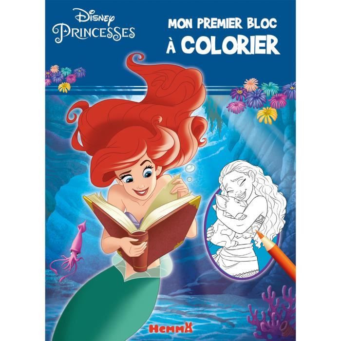 Bloc à colorier - Disney - Mon premier bloc à colorier - Ariel et ...