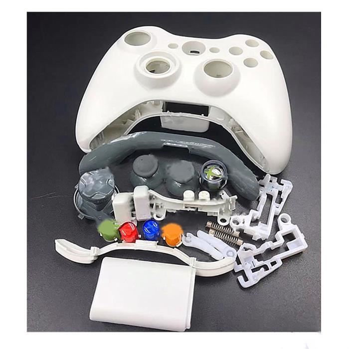 Kit complet de coque de contrôleur XBOX360 Filaire Sans Fil Blanc ...