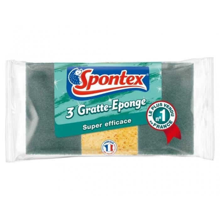 Spontex Gratte-Eponge super Efficace Le Plus Vendu En France Par 3 (lot ...