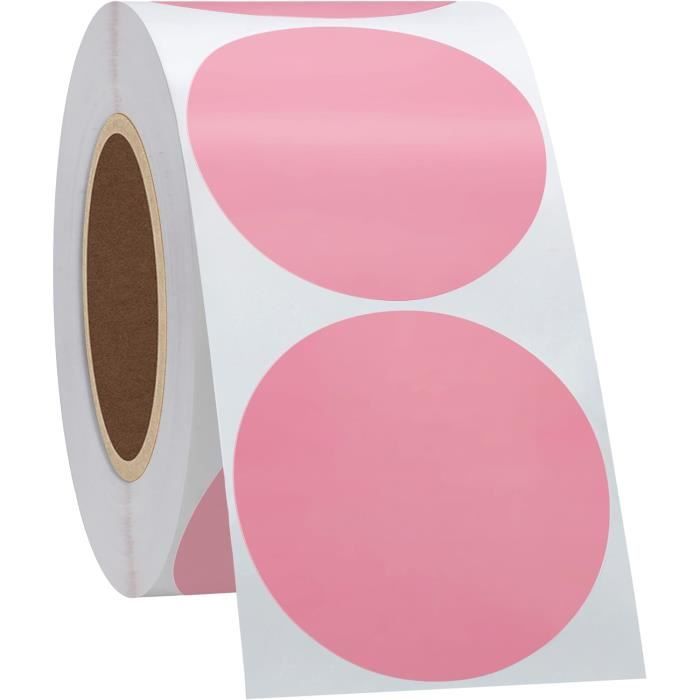 Hycodest Lot de 750 étiquettes autocollantes thermiques rondes multi ...