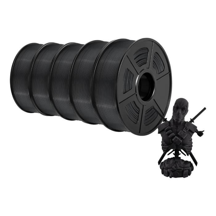 SUNLU Filament PLA Plus 1.75mm pour Imprimante 3D PLA +--0.02mm Noir ...