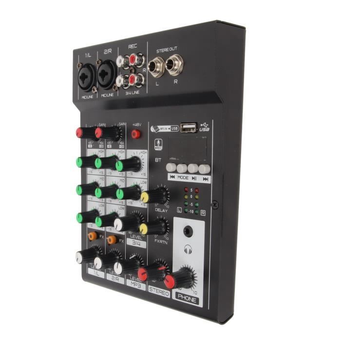 Tbest mini mixeur Table de mixage 4 canaux prise en charge du disque U ...