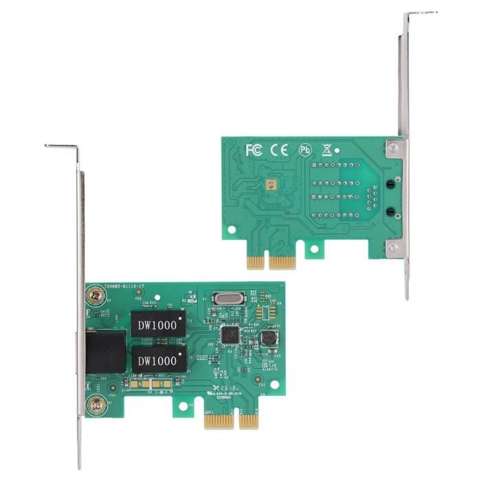 Carte Internet sans fil, Carte réseau Ethernet PCI-E Gigabit Carte ...