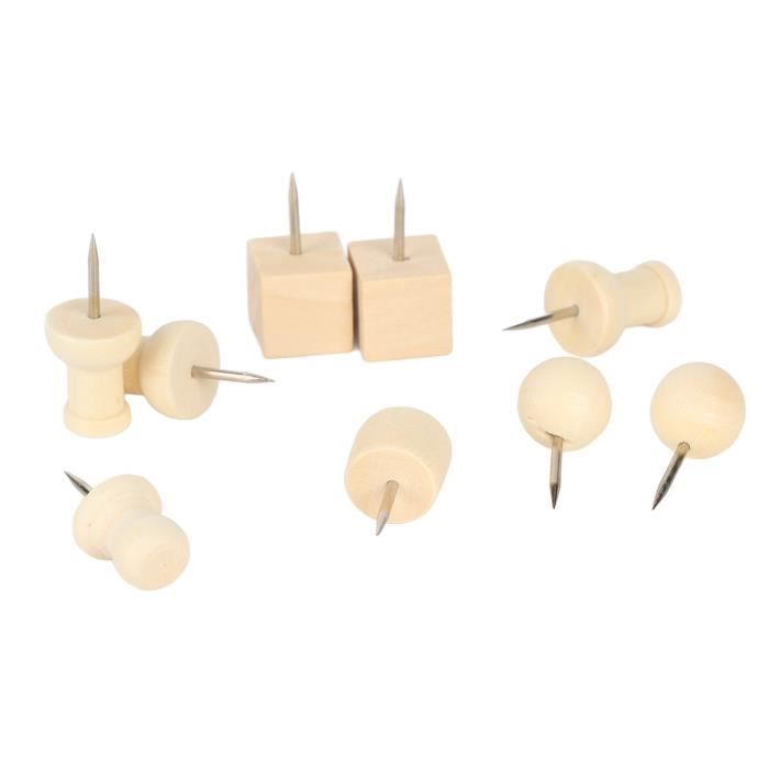 TMISHION punaises 30 pièces en bois punaise en bois naturel Durable ...