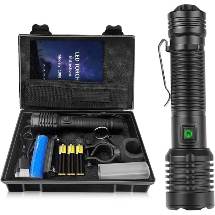 Lampe Torche Led Ultra Puissante 8000 Lumens, Lampe De Poche Led Haute ...