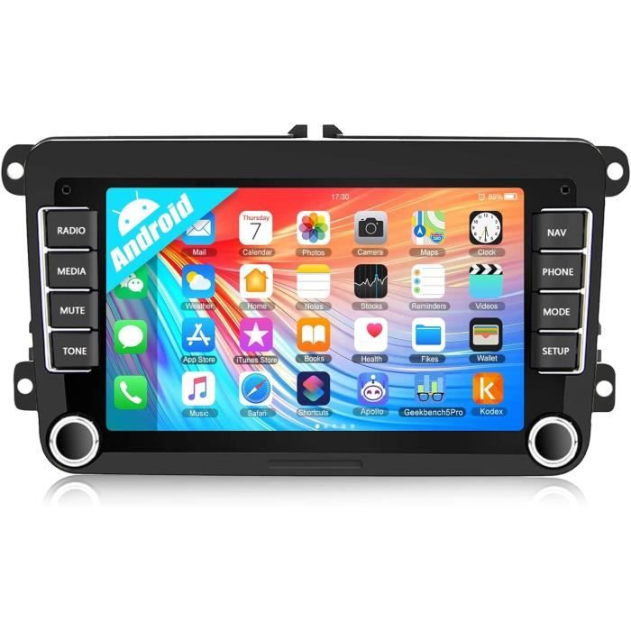 Android Autoradio Pour Vw Golf 5 6 Skoda Passat Polo Tiguan Seat Skoda, Autoradio 2 Din 7 Pouces ...