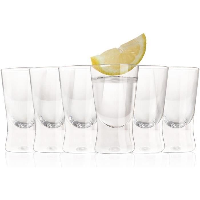 Verres À Shot 25Ml-2.5Cl | Pack De 6 Verres À Liqueur | Verre Cocktail ...