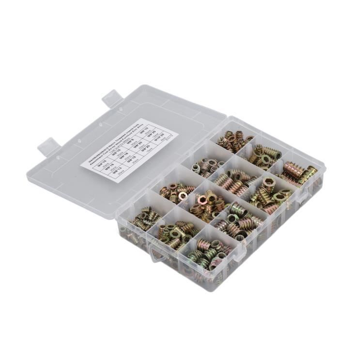 ZJCHAO crous à inserts filetés 265 Pièces en Alliage de Zinc fileté Inserts Filetés écrous ...