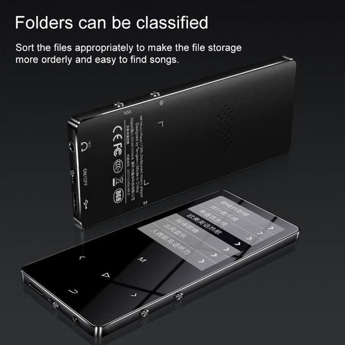 Lecteur MP4 HiFi Bluetooth Écran Tactile 16GB Métal Bleu Haute Qualité ...