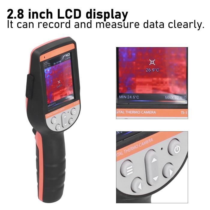 HURRISE Caméra d'imagerie thermique portable TI‑165 Caméra Thermique ...